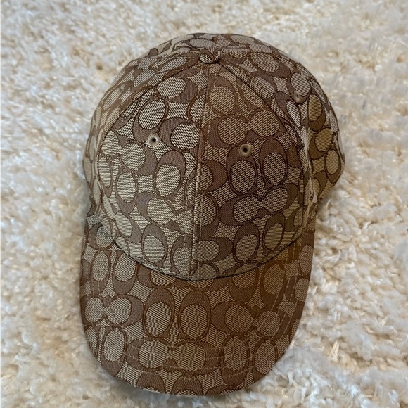 Coach | Accessories | Coach Signature Brown Cap | Poshmark